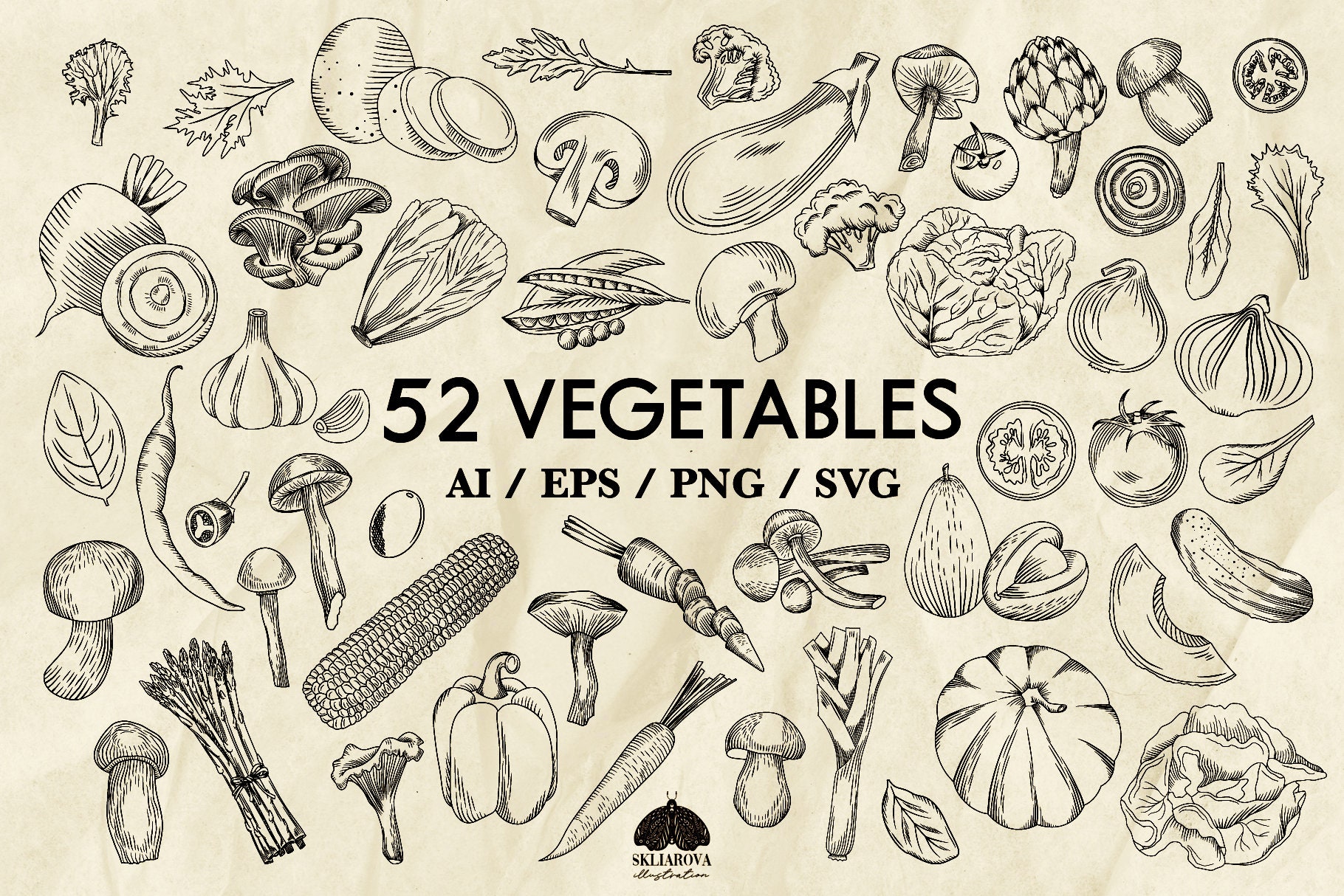 Vegetables Svg Bundle Food Svg Organic Svg Vegan Svg Vegetables Clipart ...