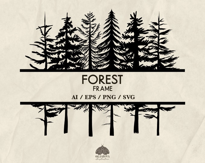 Forest Svg, Tree Svg, Png, Dxf, Eps, Pdf - Etsy Canada