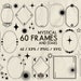 60 Mystical Frames and Stars Svg Bundle Magic Boho Frame Borders ...