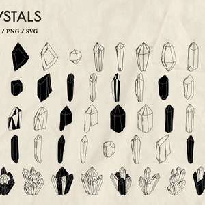 Crystals Svg Bundle Crystal Clipart Magic Crystal Silhouette Magic ...