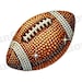 Rhinestone Football Clipart Set, Faux Rhinestone Football PNG, Disco ...