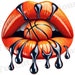 Dripping Lips With Basketball PNG, Basketball Lips Clipart, Sports Lips ...
