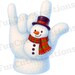 Snowman Hand Glove I Love You ASL PNG, Christmas Sublimation, Festive ...