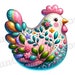 Easter Ceramic Chicken Clipart, Easter Clipart, Easter Chicken, Easter ...