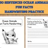 Wild Animals Fun Facts Handwriting Practice, Printable Handwriting ...