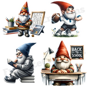 Back to School Gnome Clipart, Back to School Clipart, School Gnome ...