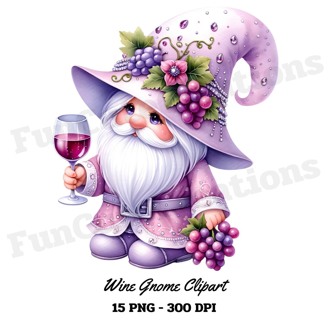 Wine Gnome Clipart, Wine Drink Gnome, Wine Gnome PNG, Wine Clipart ...