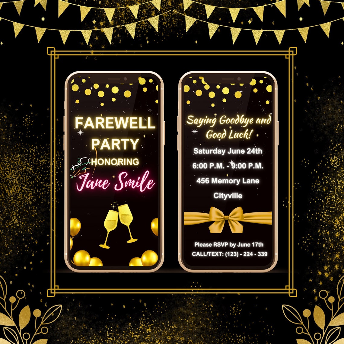 Farewell Party Invitation, Digital Video Farewell Party Invitation ...