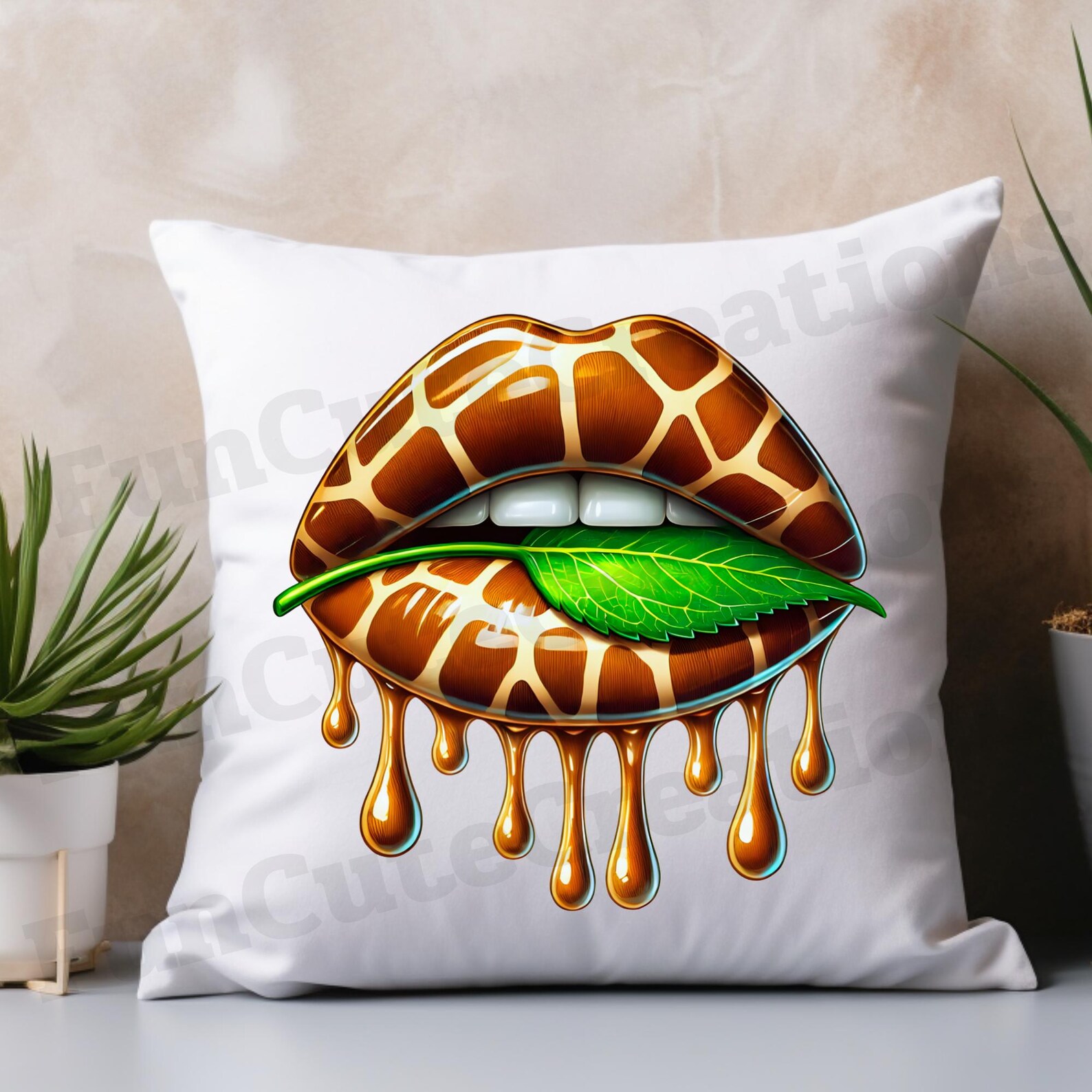 Giraffe Dripping Lips PNG, Animal Print Lips PNG, Stylish Lips PNG ...