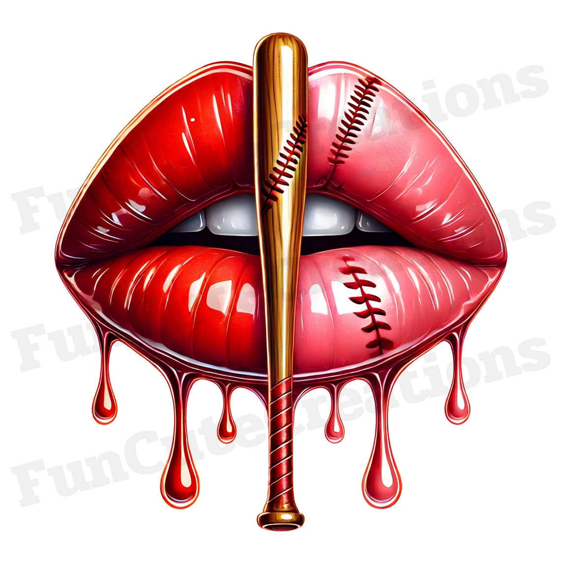 Dripping Baseball Lips PNG, Baseball Lips PNG, Sports Lips Clipart ...