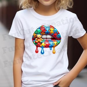 Autism Dripping Lips PNG, Autism Awareness Month, Autism Puzzle PNG ...