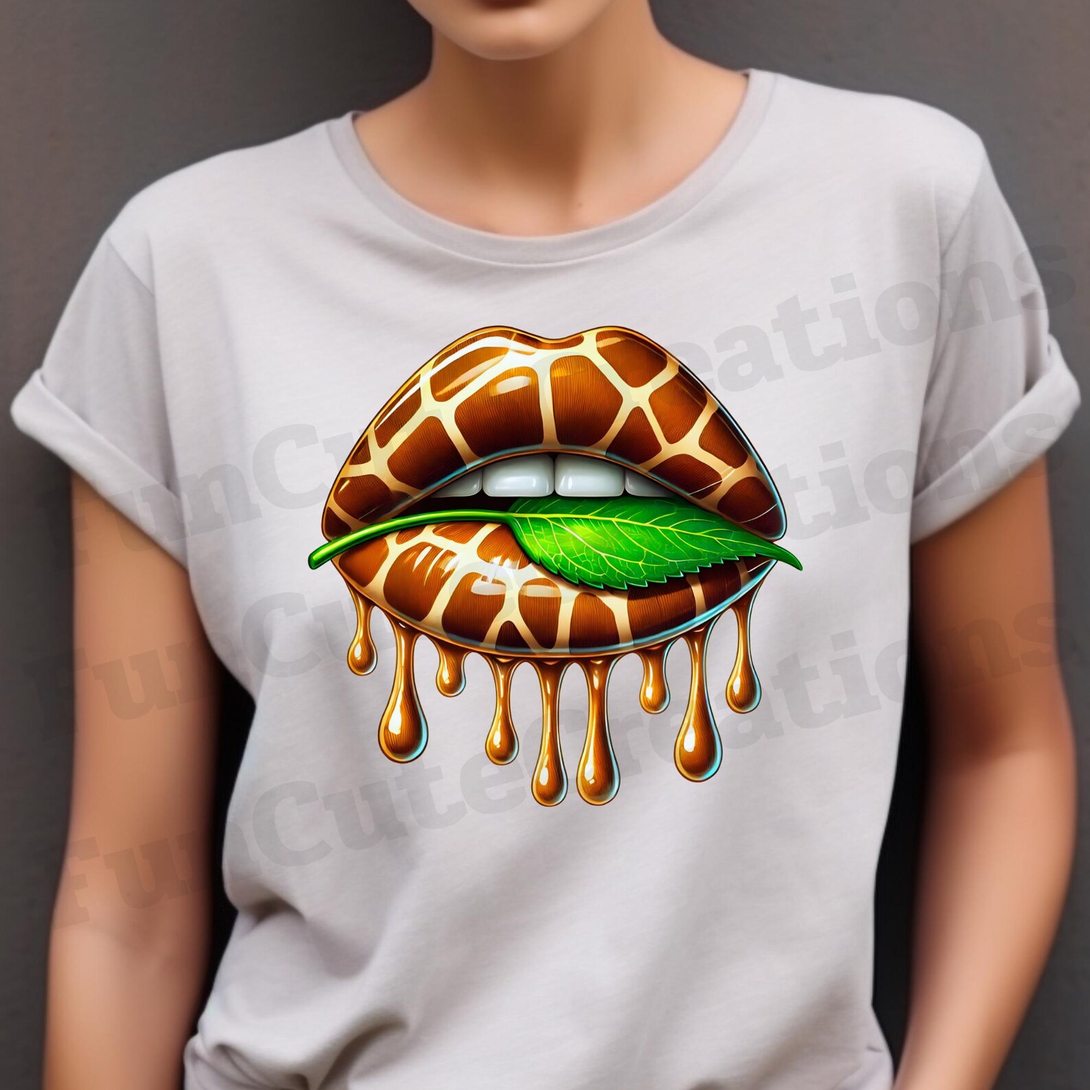 Giraffe Dripping Lips PNG, Animal Print Lips PNG, Stylish Lips PNG ...