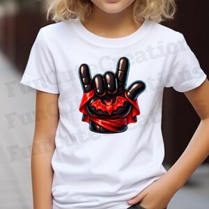 Halloween Bat Hand Glove I Love You ASL PNG, Halloween Sign Language ...