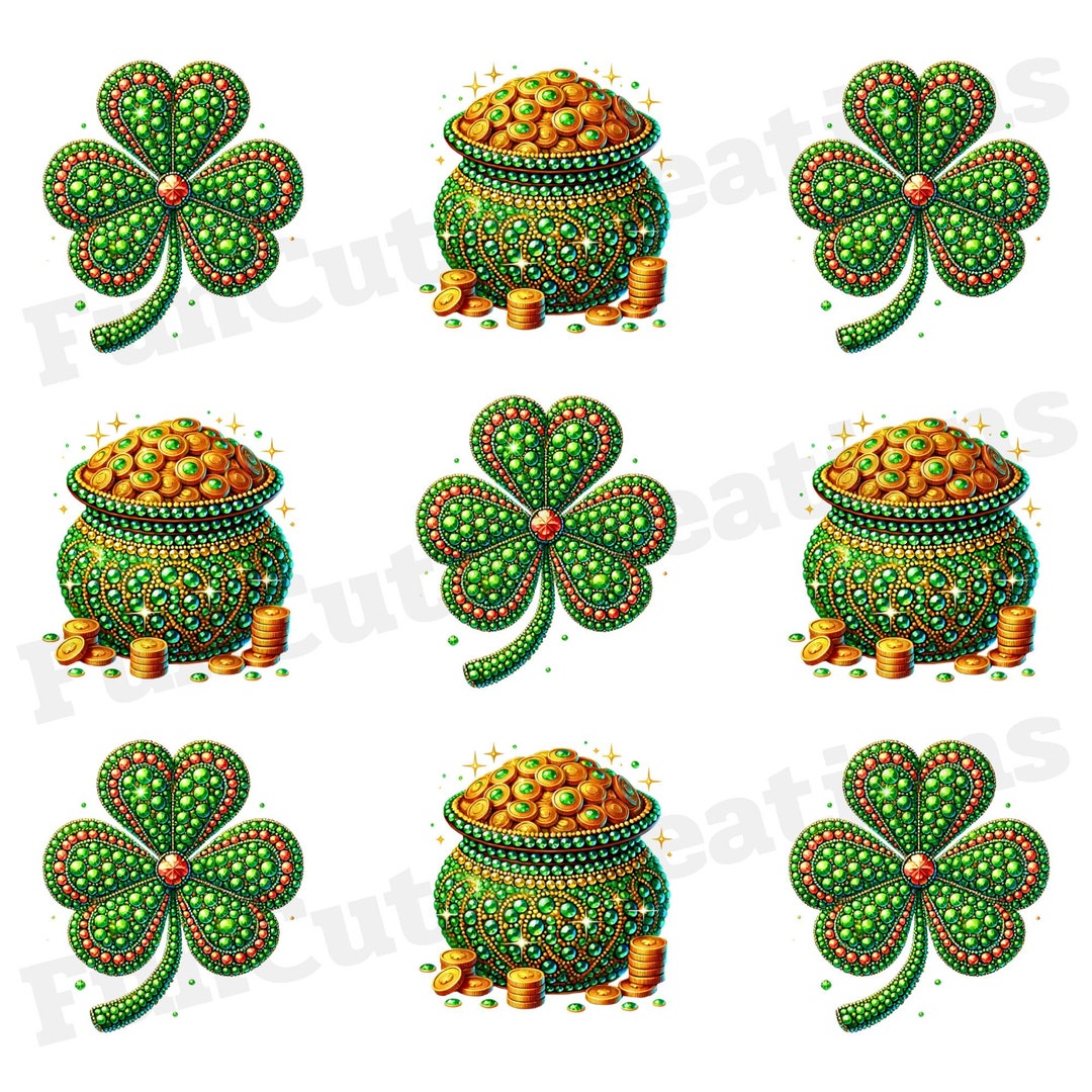 Clover and Pot of Gold PNG, St. Patrick’s Day PNG, Shamrock PNG, Irish ...