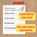 100 Handwriting Practice Sentences, 25 Printable Write the Sentences ...