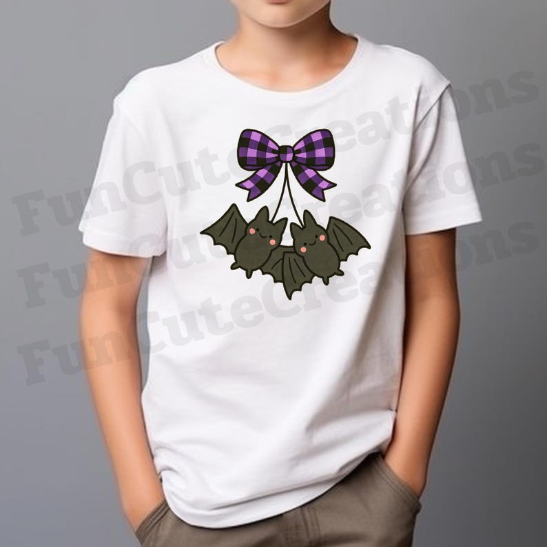 Cherries Bats Checkered Bow PNG, Halloween Cherry PNG, Halloween Bat ...