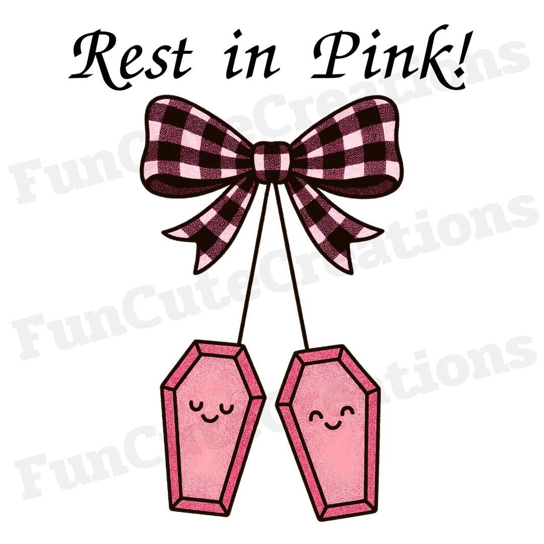 Cherries Halloween Coffins Checkered Bow PNG, Halloween Cherry PNG ...