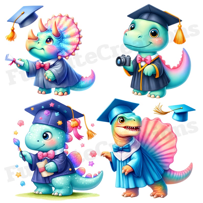 Graduation Dinosaur Clipart, Dinosaur PNG, Diploma Clipart, Dinosaur ...