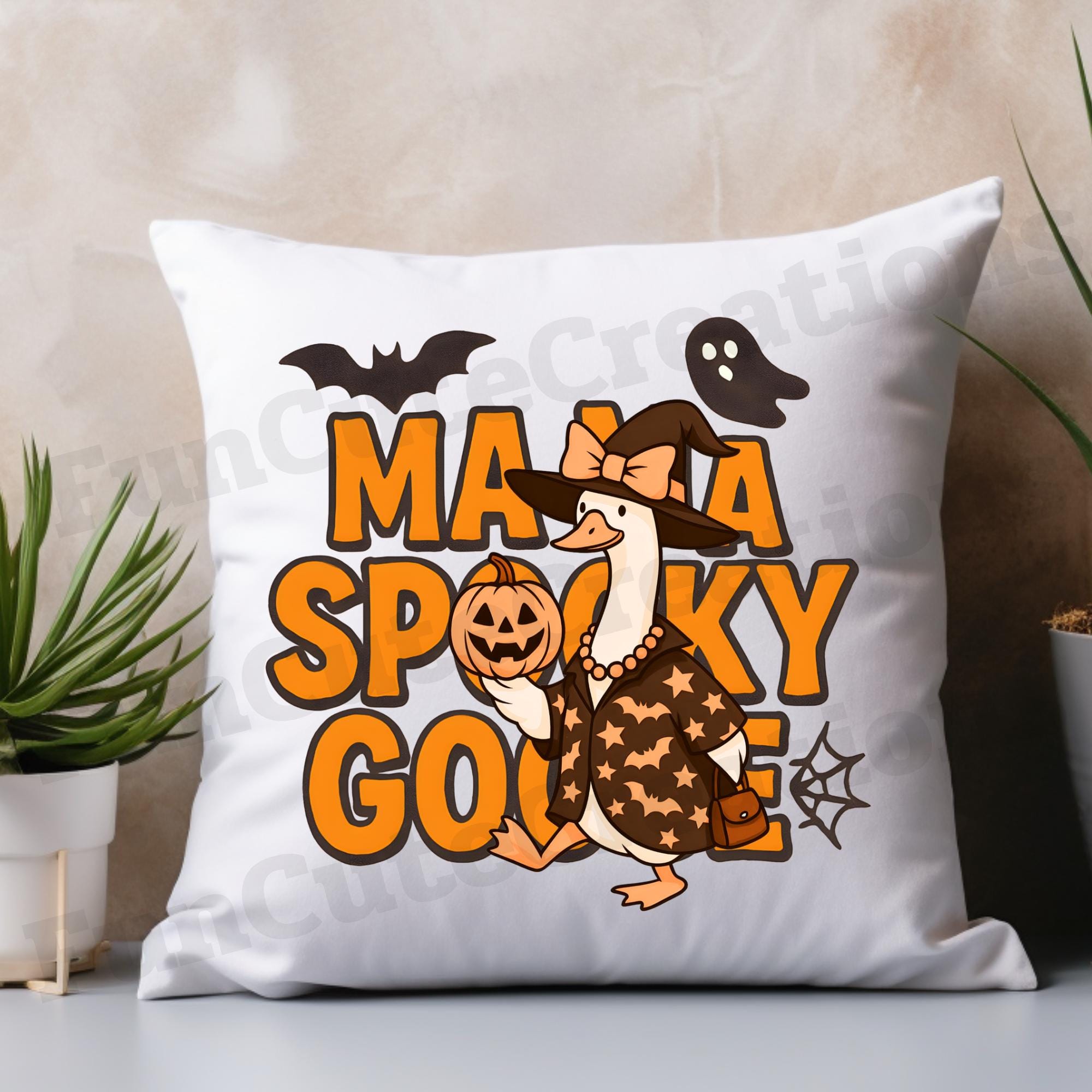 Mama Spooky Goose PNG, Halloween Goose PNG, Funny Halloween Goose ...