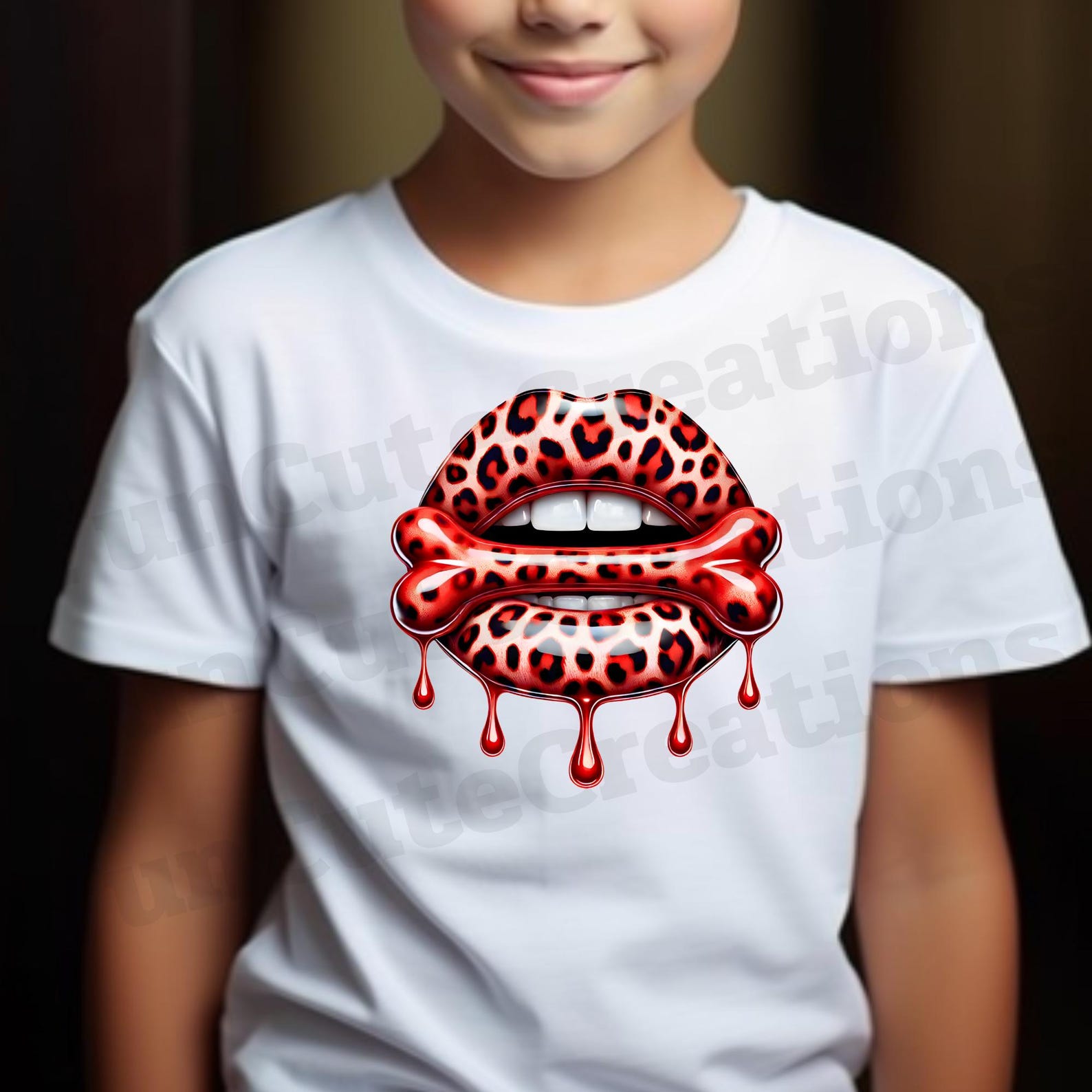 Leopard Dripping Lips With Bone PNG, Lips With Bone Clipart, Leopard ...