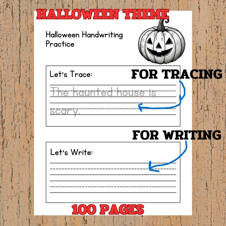 Halloween Handwriting Practice - 100 Sentences to Trace and Write ...