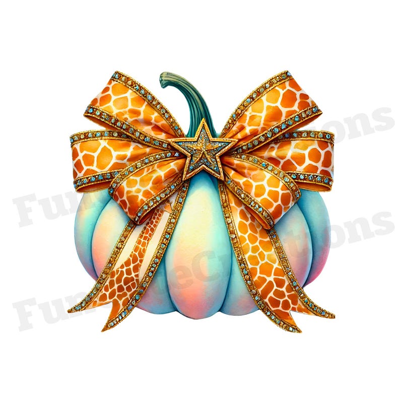 Pumpkin Coquette Bow Clipart, Leopard Pumpkin PNG, Coquette Bow PNG ...