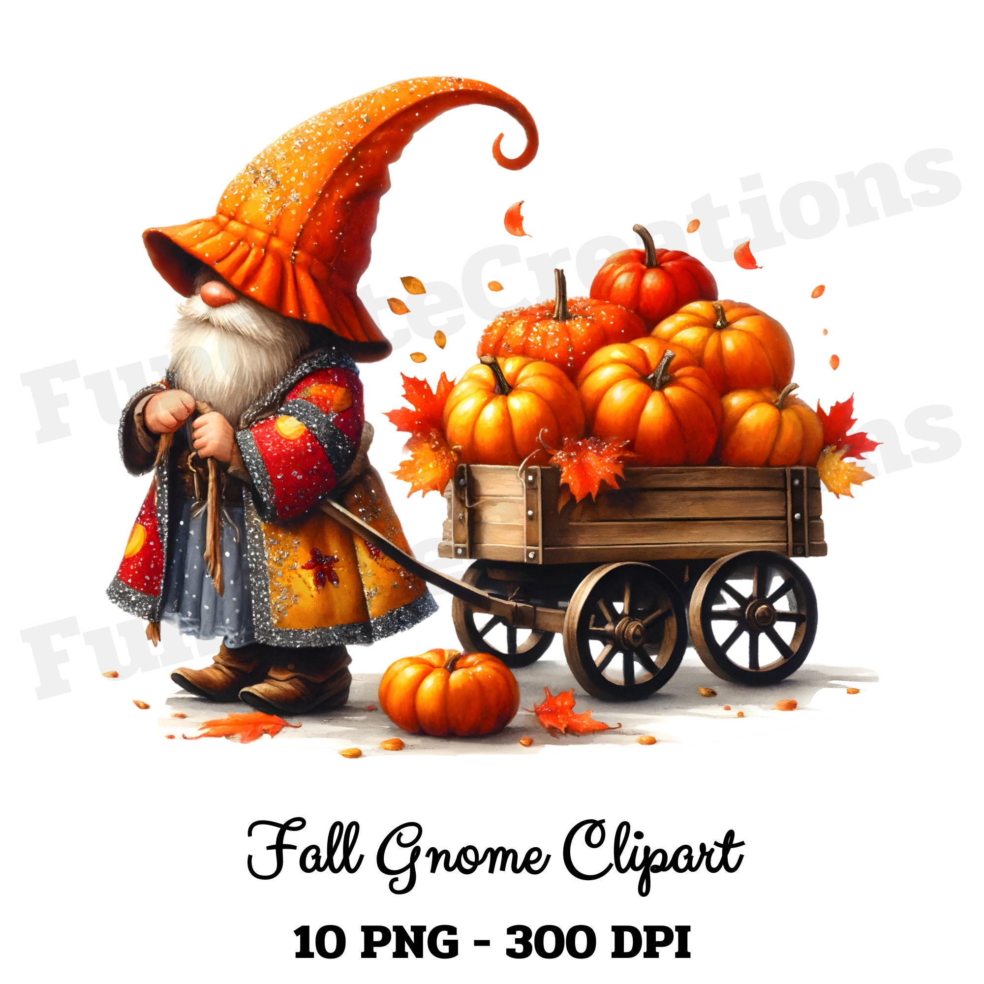 Fall Gnome Clipart, Autumn Gnome PNG, Seasonal Gnome Art, Thanksgiving ...