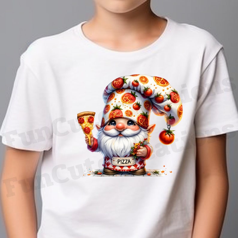 Pizza Gnome Watercolor Clipart Bundle, Chef Gnome Artwork, Pizza Lovers ...