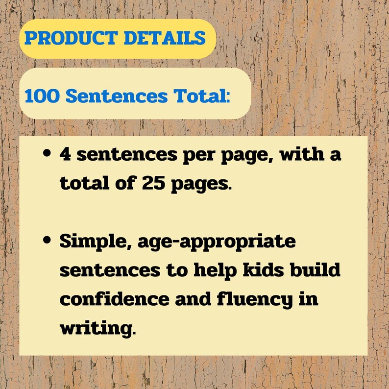 100 Handwriting Practice Sentences, 25 Printable Write the Sentences ...