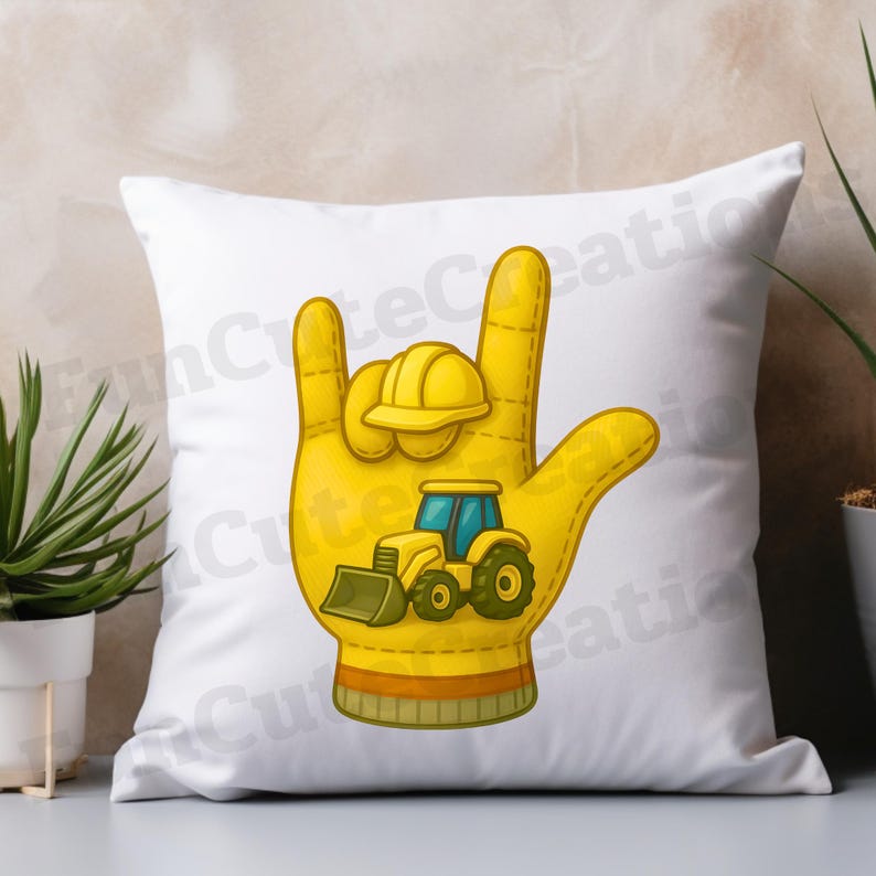 Construction Hand Glove I Love You ASL PNG, Builder Clipart, Hard Hat ...