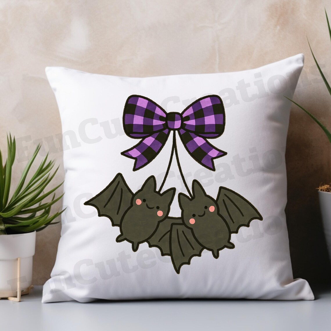 Cherries Bats Checkered Bow PNG, Halloween Cherry PNG, Halloween Bat ...