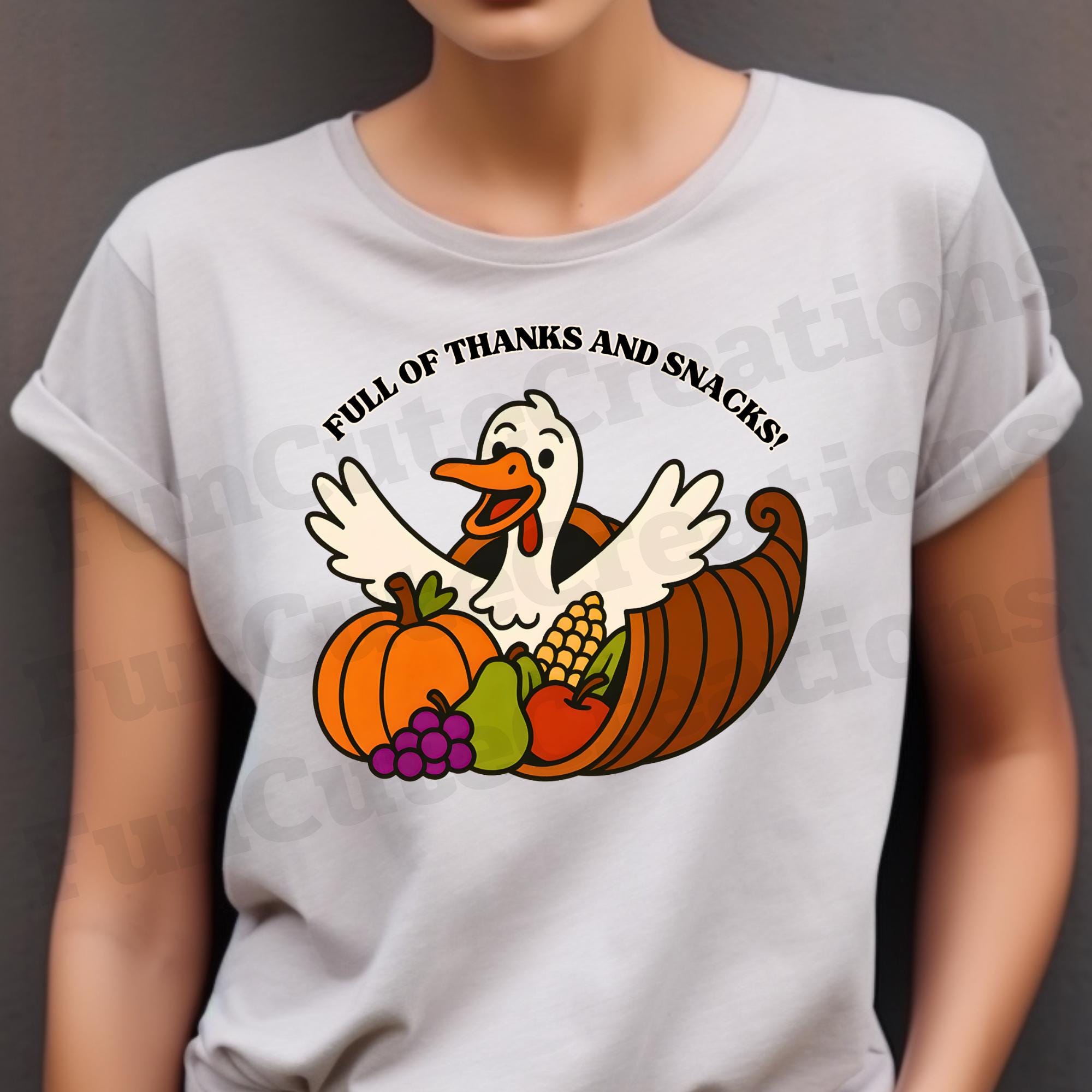 Thanksgiving Cornucopia Silly Goose PNG, Autumn Goose PNG, Funny Fall ...