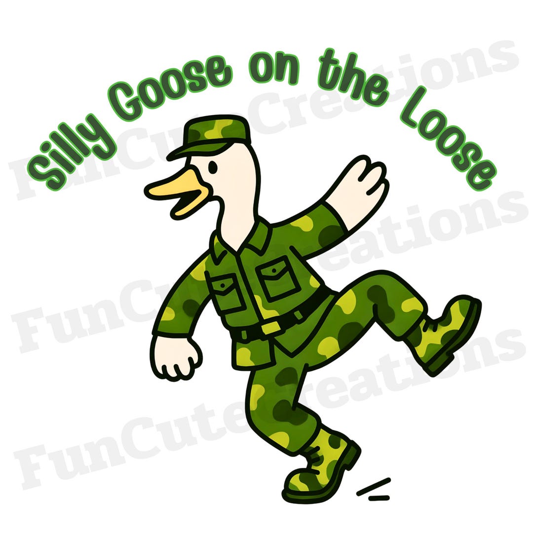 Camo Silly Goose on the Loose PNG, Funny Hunting Goose PNG, Funny Goose ...