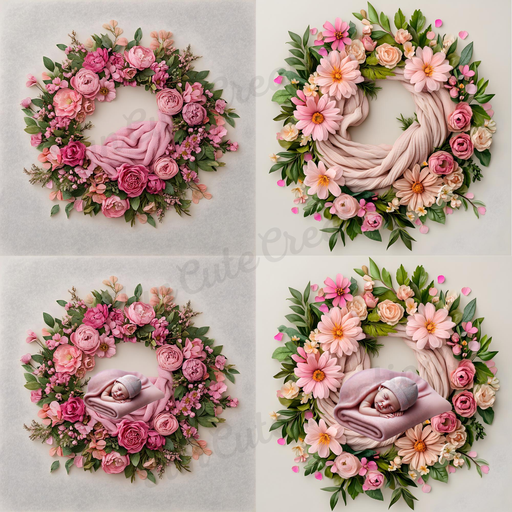 Newborn Backdrop Collection, Newborn Floral Backdrop, Newborn Flower ...