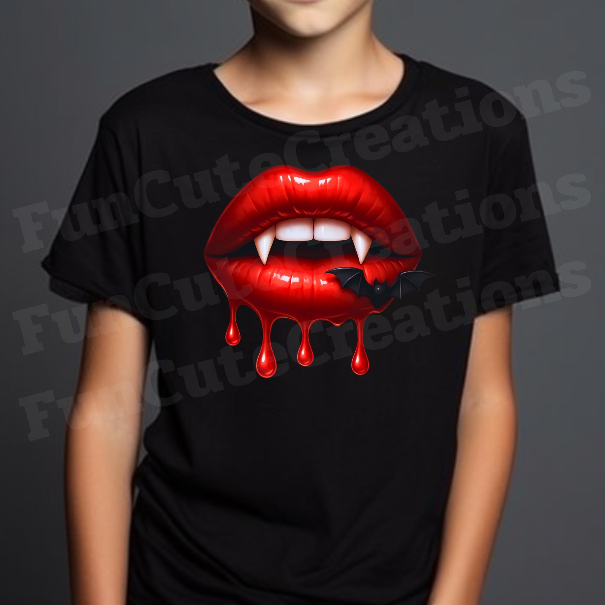 Vampire Kiss Dripping Lips PNG, Halloween Lips PNG, Spooky Lips PNG ...