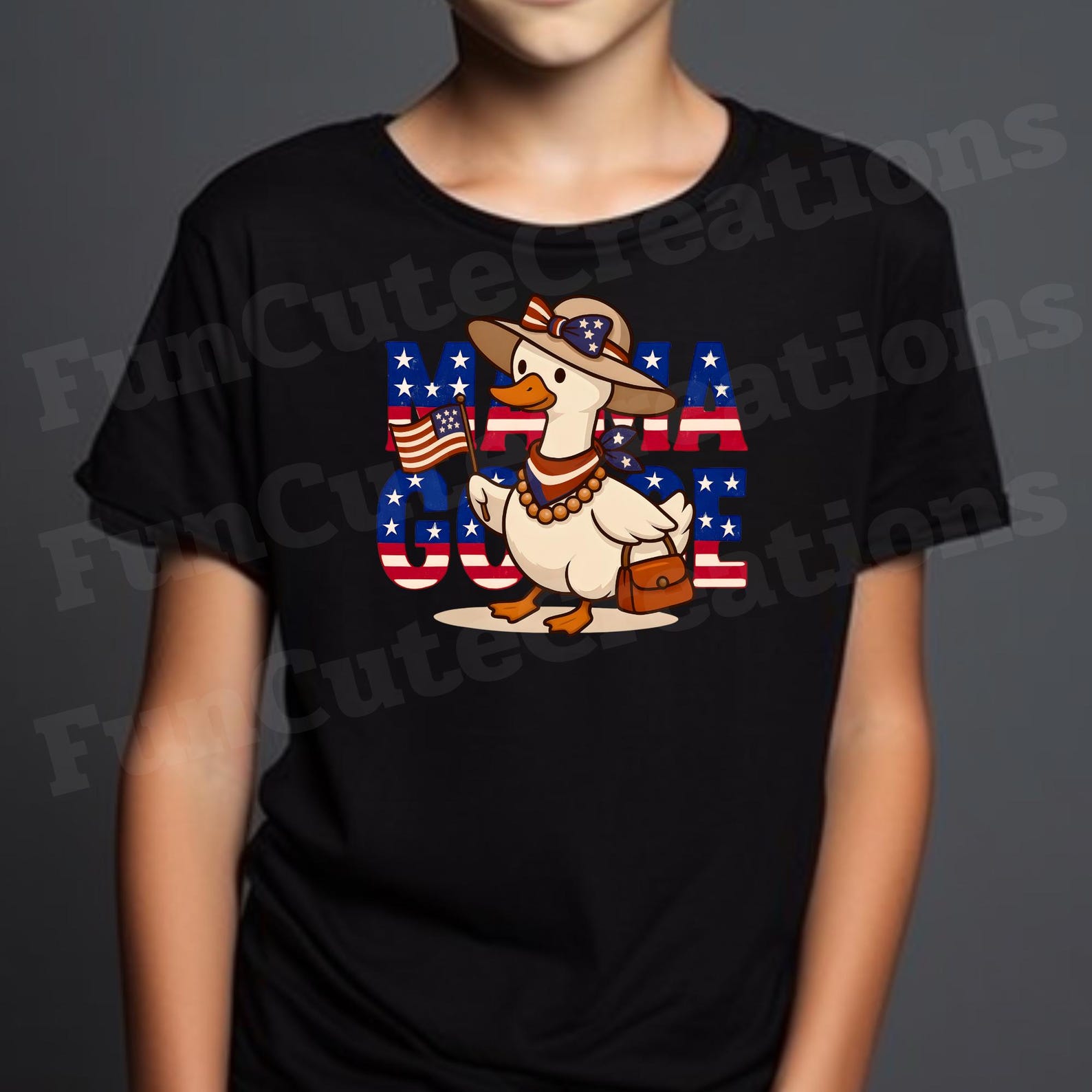 4th of July Mama Goose PNG, Patriotic Goose PNG, Funny Goose PNG, Girly ...