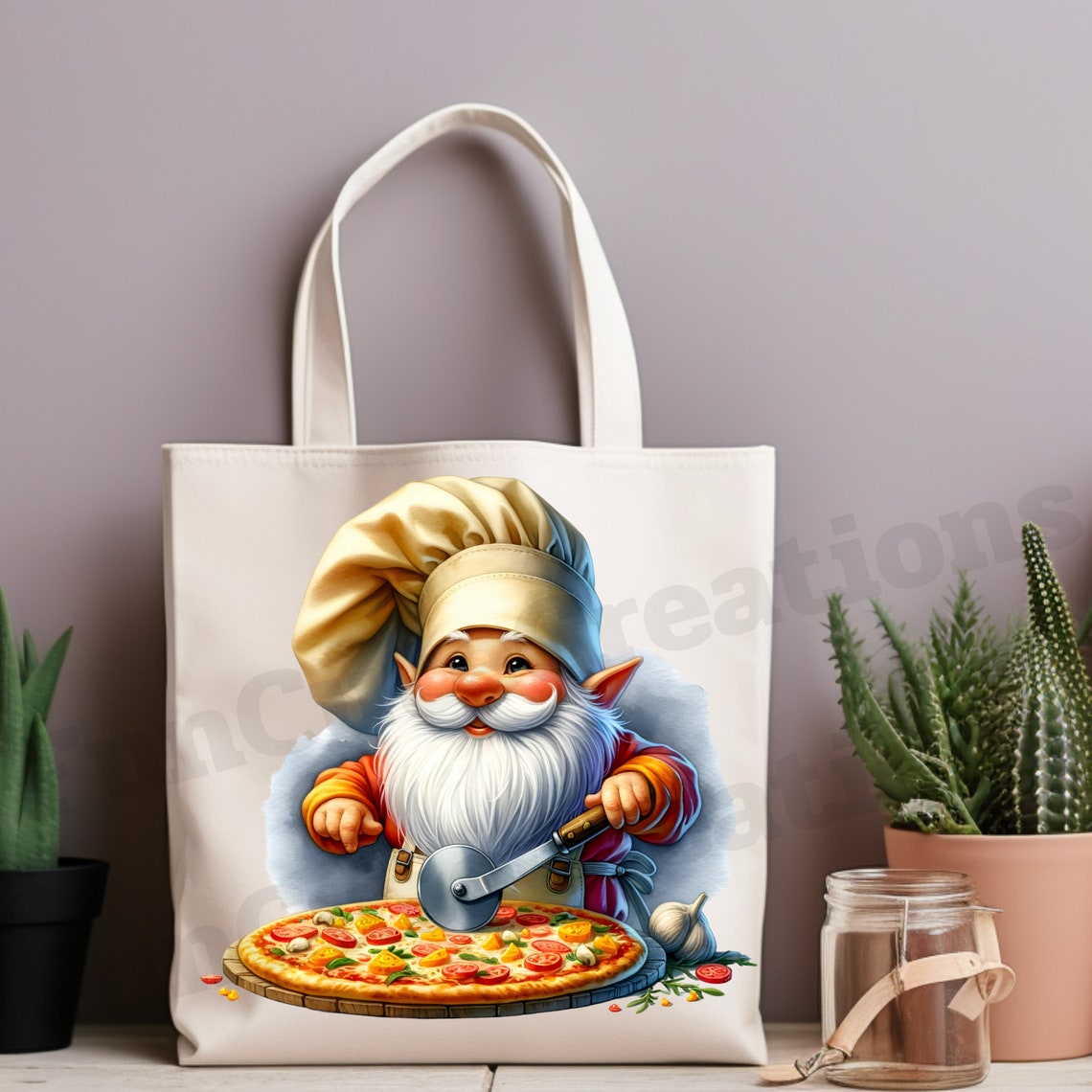 Pizza Gnome Watercolor Clipart Bundle, Chef Gnome Artwork, Pizza Lovers ...