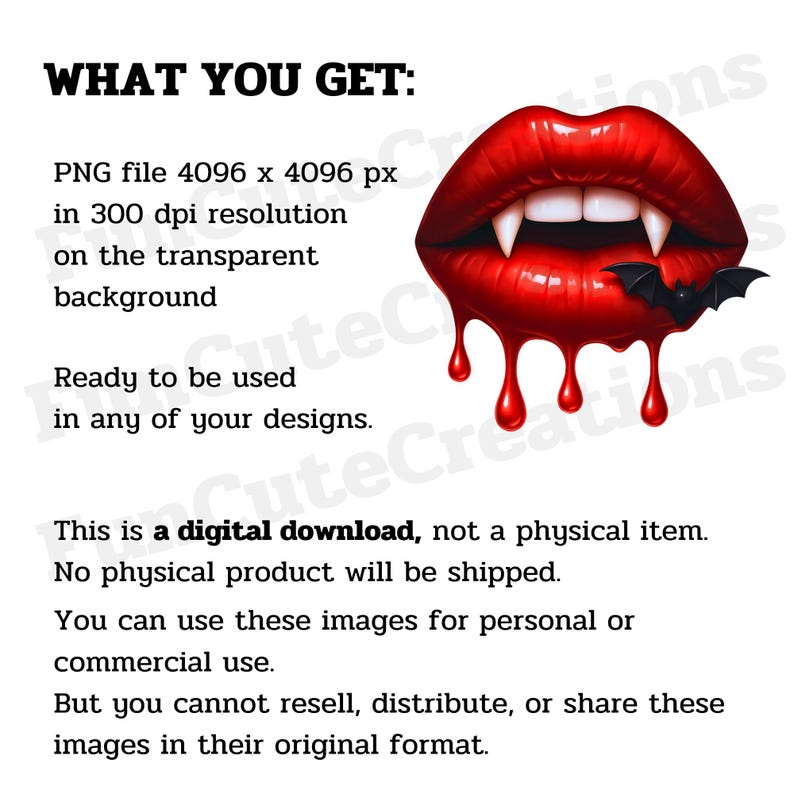 Vampire Kiss Dripping Lips PNG, Halloween Lips PNG, Spooky Lips PNG ...
