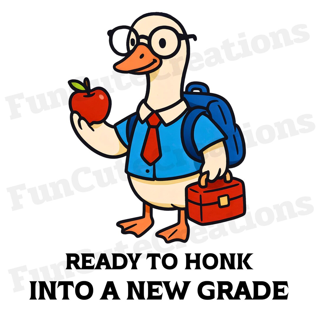Back to School Goose PNG, Educational Goose PNG, Classroom Goose PNG ...