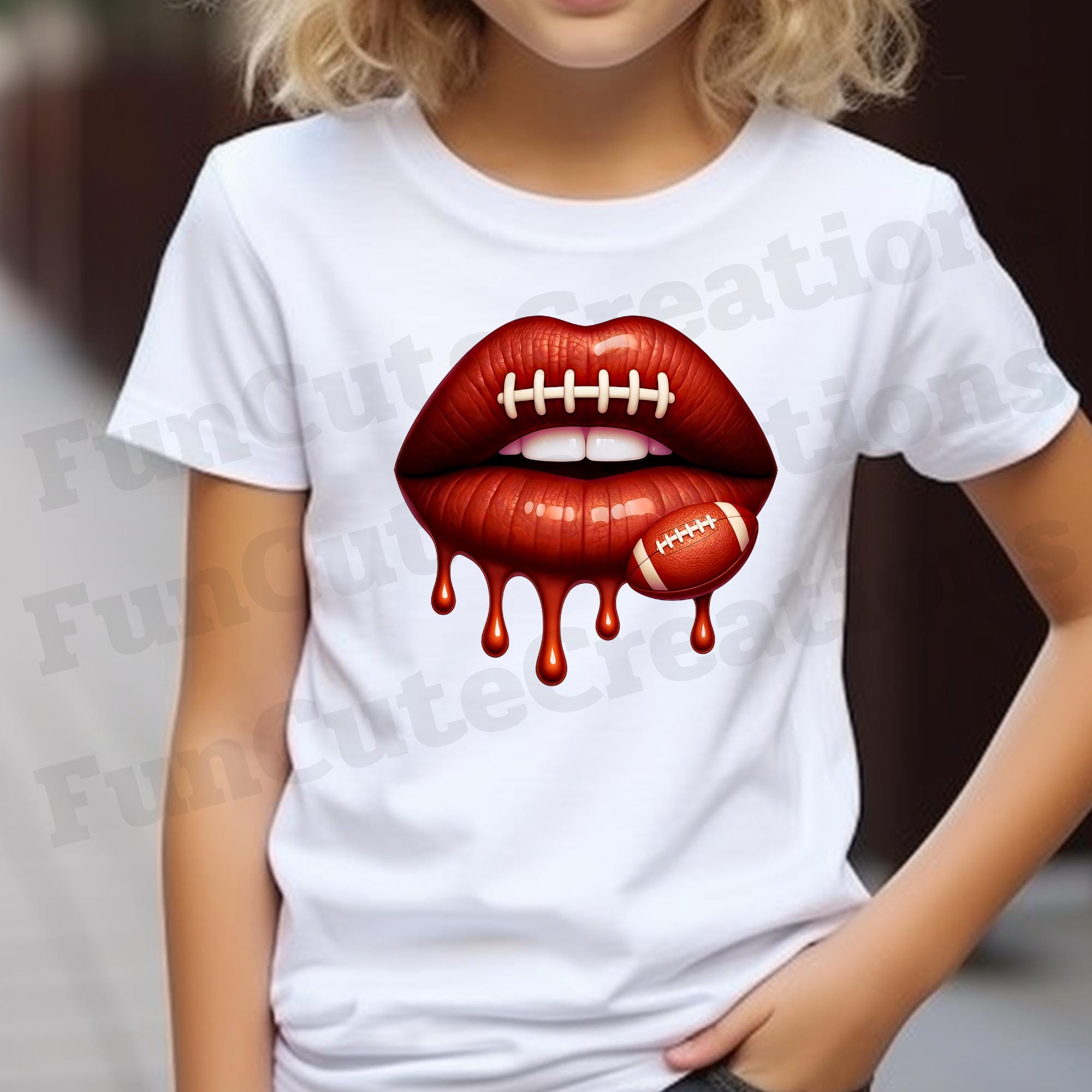 Touchdown Dripping Lips PNG, Dripping Football Lips, Game Day Lips ...