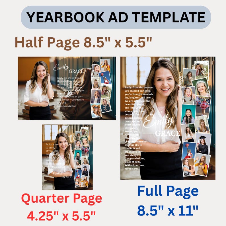 Yearbook Ad Template Locker Hallway Background, Editable Canva Yearbook ...