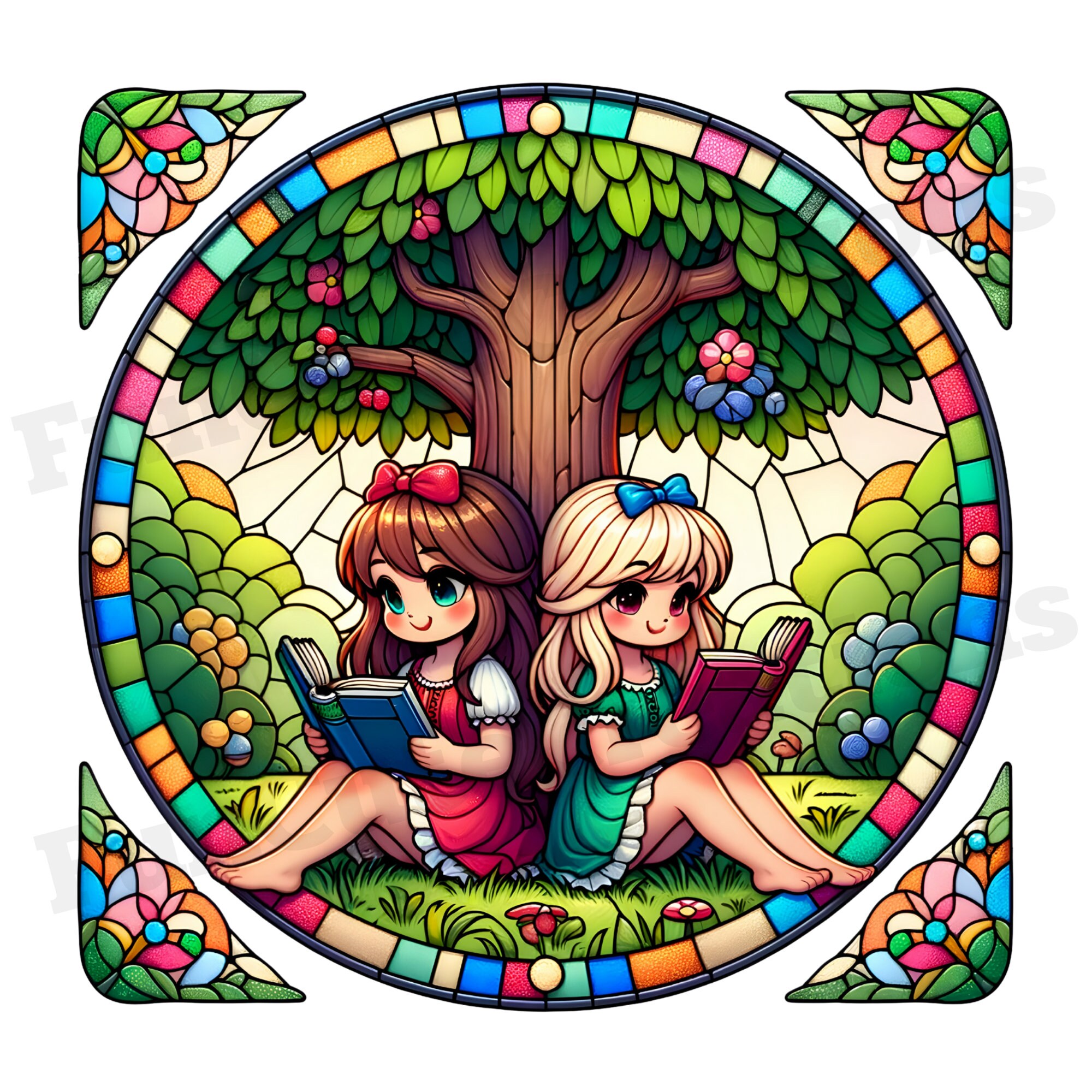 Best Friends Stained Glass Clipart, Besties Clipart, Soul Sisters ...