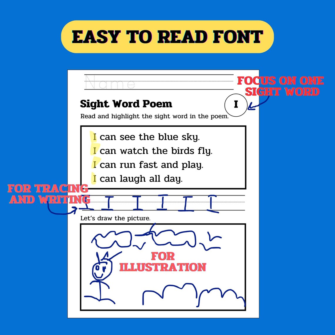 60 Sight Word Poems - Kindergarten to Grade 1 Worksheets, Printable ...