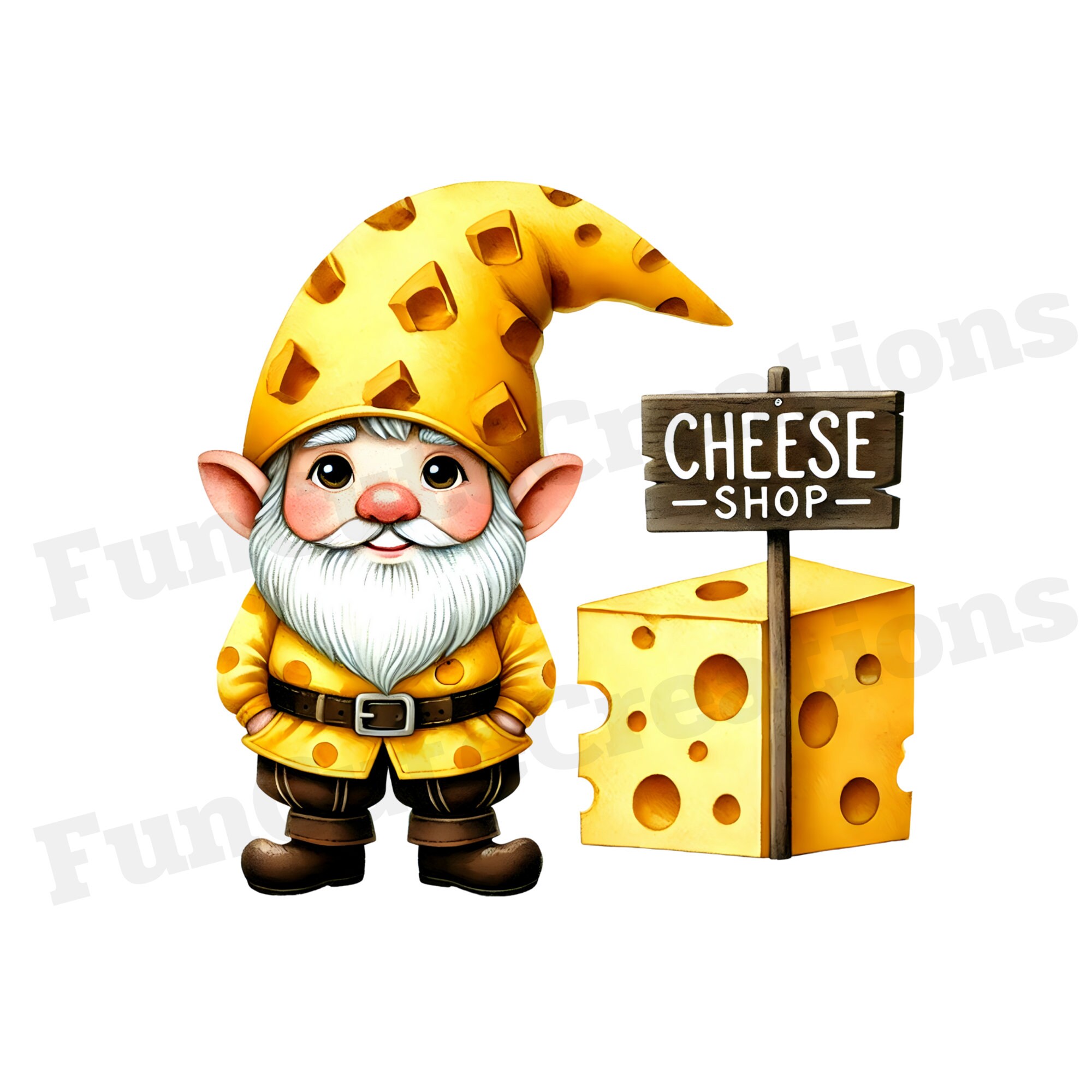 Cheese Gnome Clipart, Cheese Clipart, Chef Gnome Clipart, Cheese Lover ...