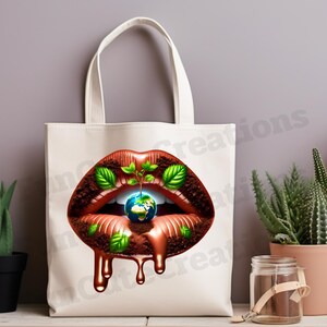 Earth Day Dripping Lips PNG, Eco-friendly Lips PNG, Save the Planet ...