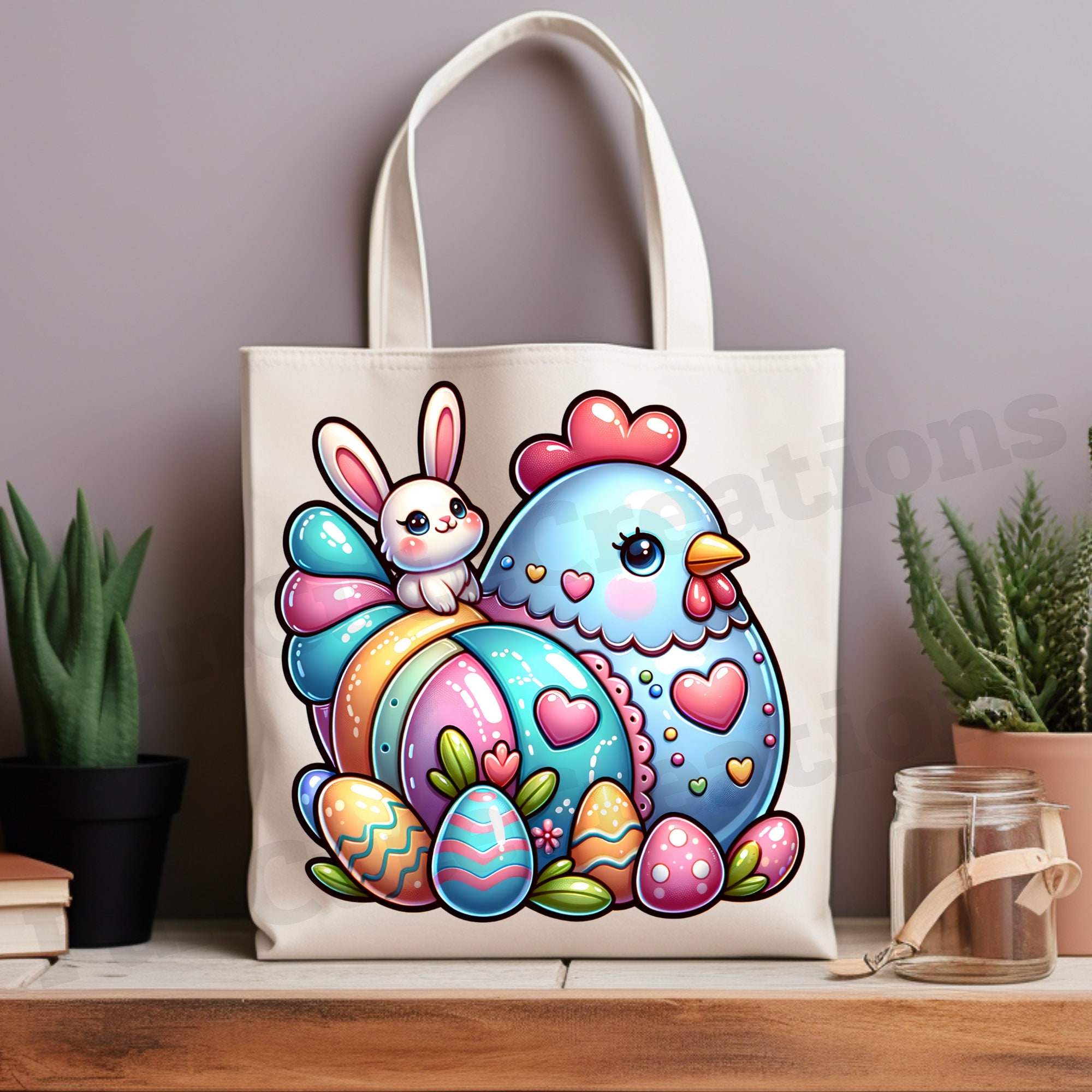 Easter Ceramic Chicken Clipart, Easter Clipart, Easter Chicken, Easter ...