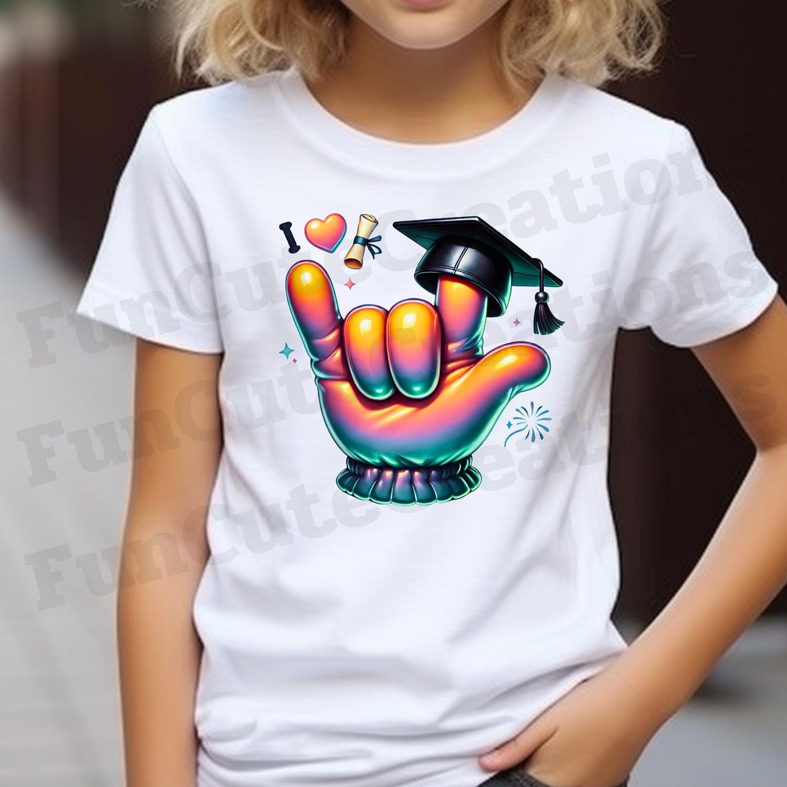 Graduation Cap Hand Glove I Love You ASL PNG, Graduation Cap and ...