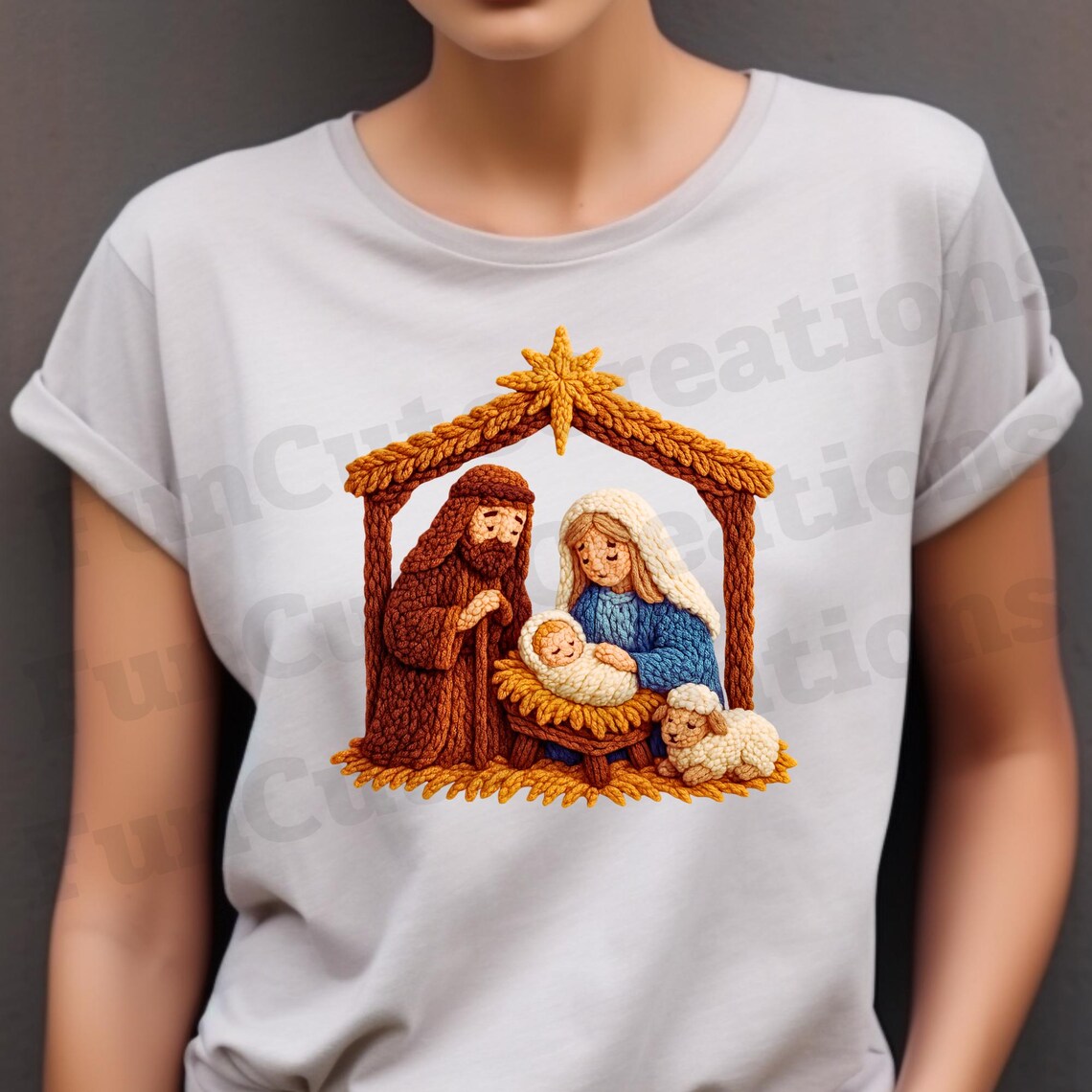 Nativity Latch Hook Yarn PNG, Latch Hook Yarn Crochet Jesus Christmas ...