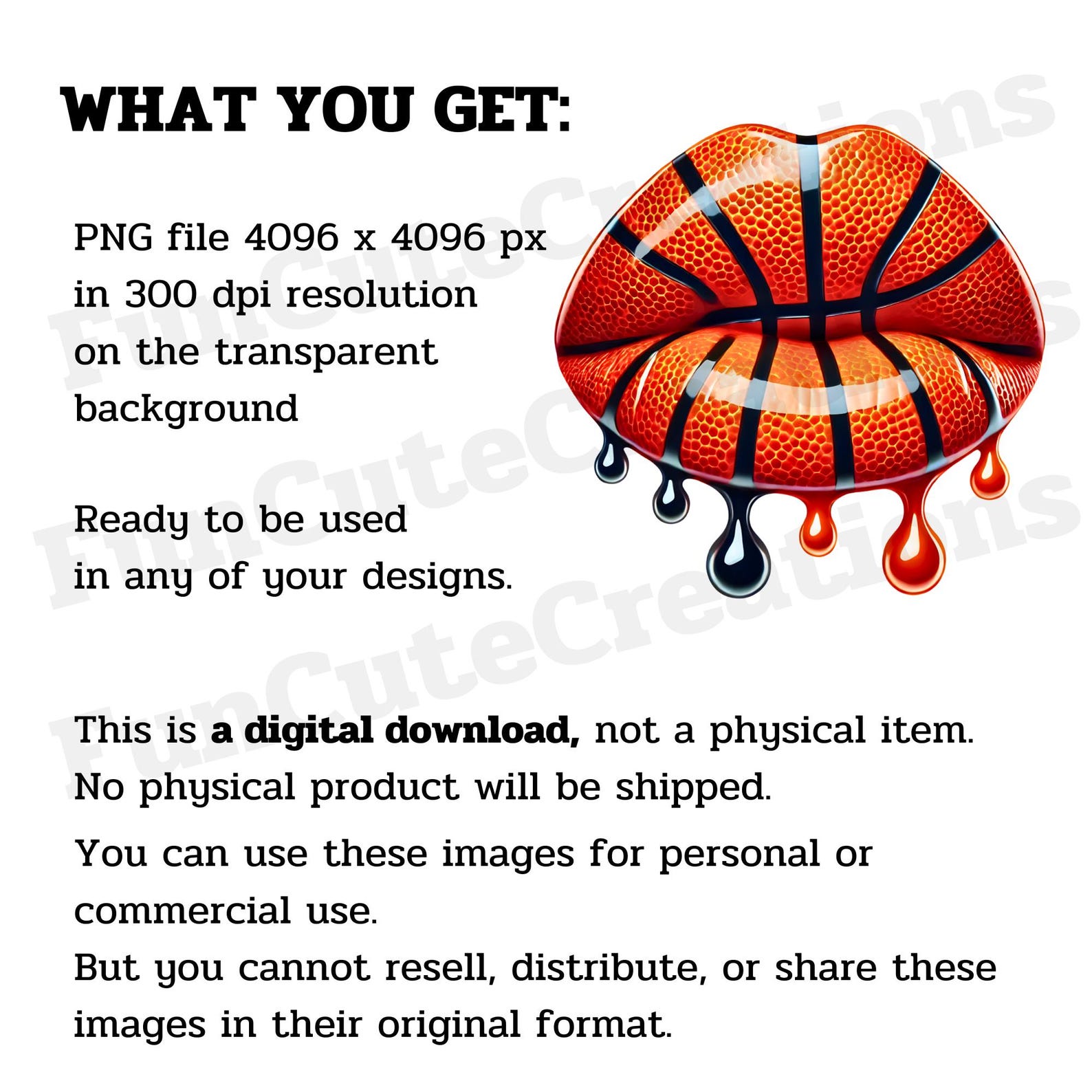 Dripping Lips With Basketball Texture PNG, Basketball Lips Clipart ...