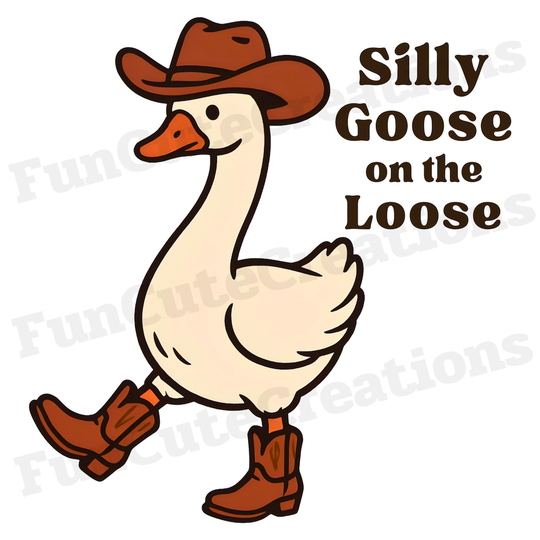 Cowboy Silly Goose PNG, Silly Goose on the Loose PNG, Western Goose PNG ...